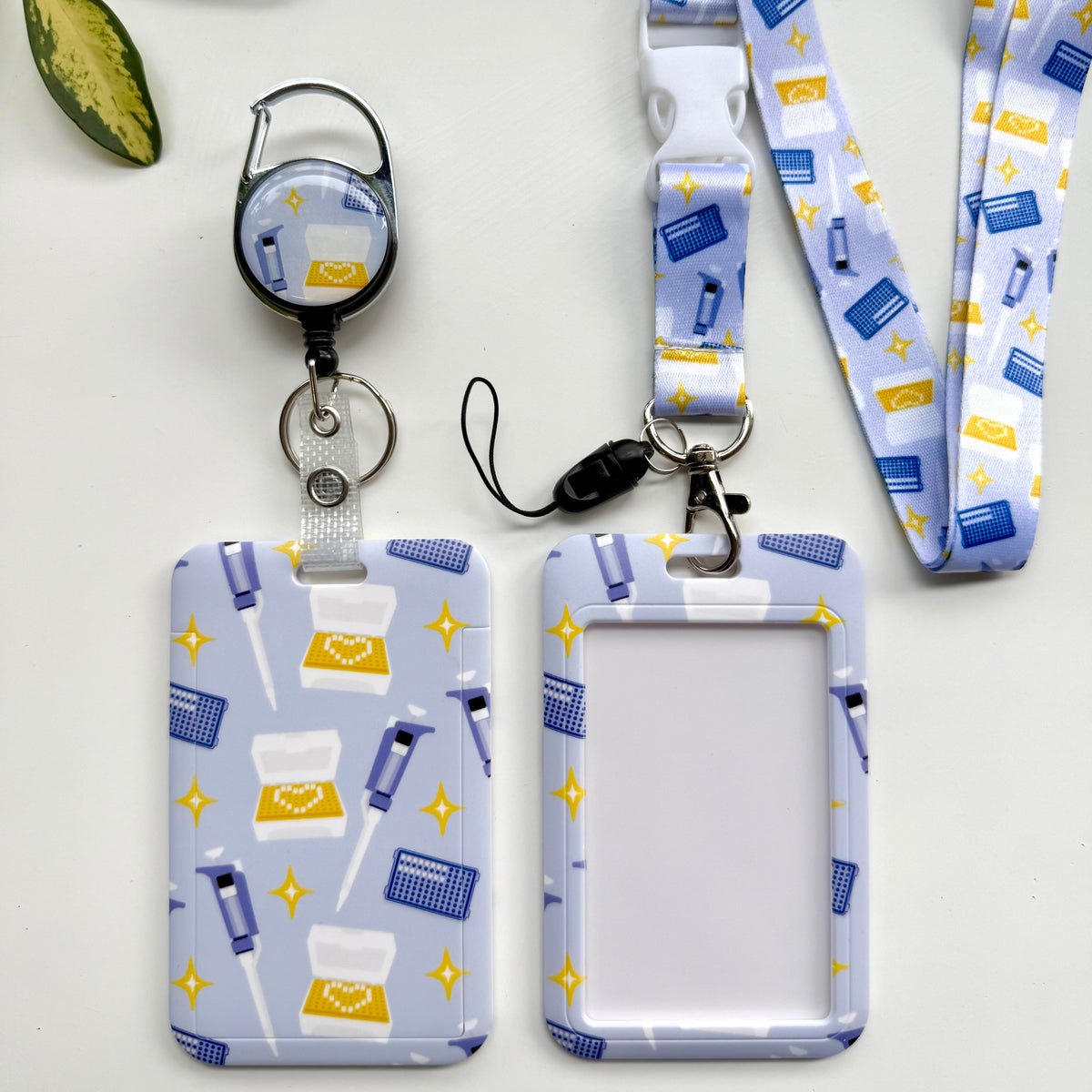 Laboratory Card Holder Set, Lanyard & Badge Reel | Science Collective
