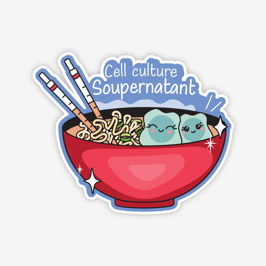 "Cell Culture Soupernatant" Cell Biology Sticker | Science Collective