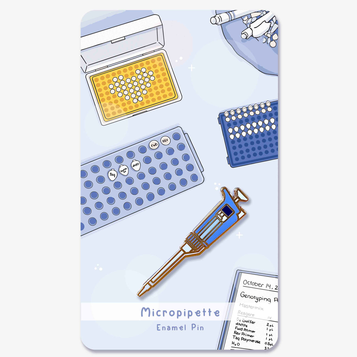 Micropipette Enamel Pin - Science Pins | Science Collective